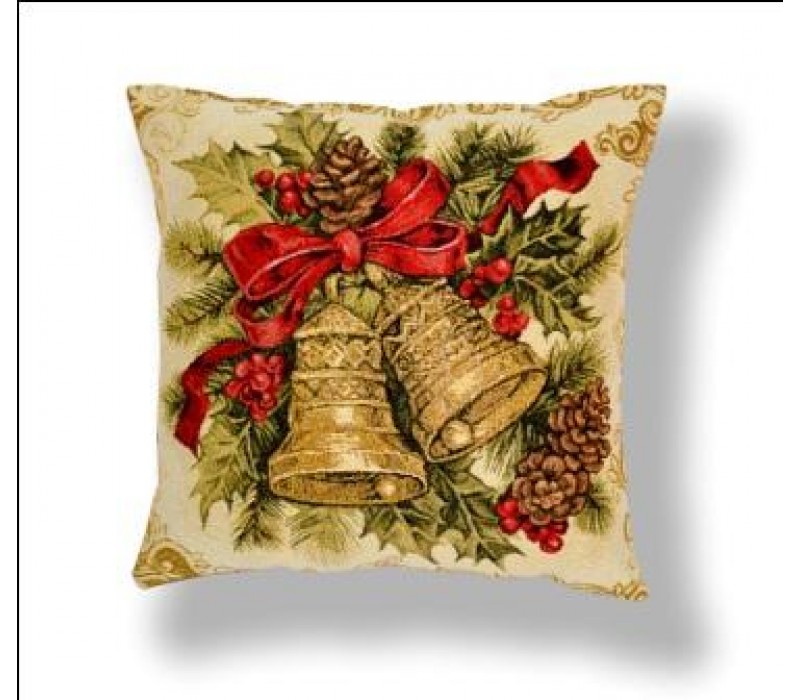 Гобеленовая Наволочка "Рождественские колокольчики" (32х32) — купить в ...